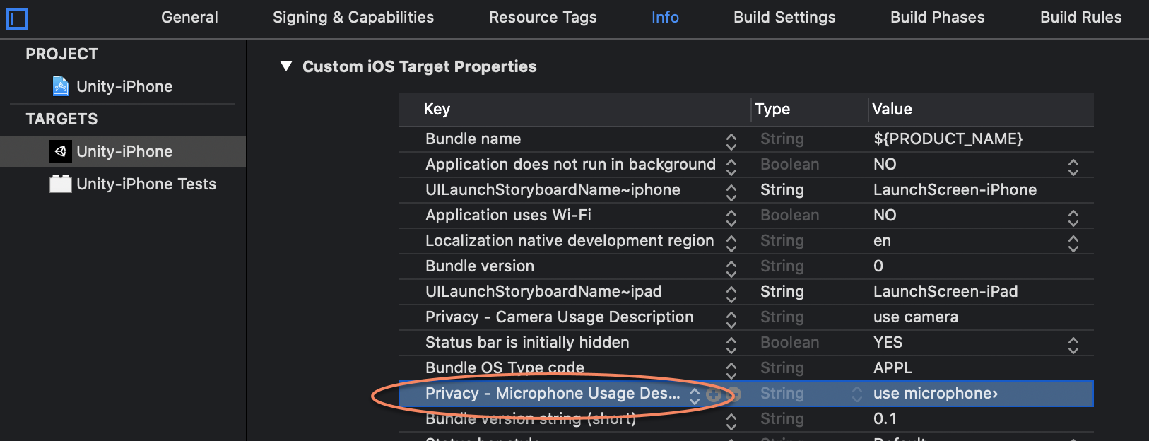 iOS 工程配置 — EasyAR Sense Unity Plugin 4.2.0 文档